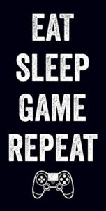 birsppy yasirona xgatml tangdiaabbcc eat sleep game repeat - 12"x24" poster