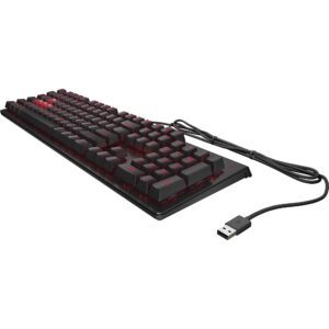 hp omen encoder customizable mechanical gaming keyboard with cherry mx red keys, full n-key rollover, led backlit, usb (6yw76aa), 6yw76aa#aba