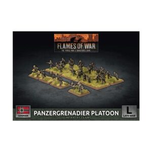 flames of war: late war: german: panzergrenadier platoon (gbx169)