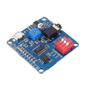 pemenol voice playback module, music player voice prompts voice broadcast device mp3 trigger amplifier class d 5w 64mbit flash for arduino valentine's day diy