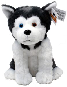 shelter pets: oakland the dog - 10" siberian husky malamute plush toy stuffed animals - based on real-life adopted pets - benefiting the animal shelters they were adopted from