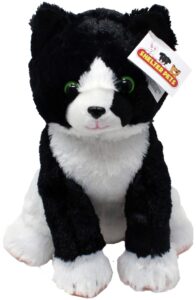 shelter pets: peppa the tuxedo cat - 10" black and white plush toy stuffed animals - based on real-life adopted pets - benefiting the kitten and cats animal shelters they were adopted from