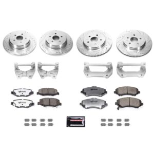 power stop bbk-jk-001 front and rear big brake conversion kit - for 2007 2008 2009 2010 2011 2012 2013 2014 2015 2016 2017 2018 jeep wrangler jk/jku