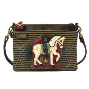 chala handbags horse mini crossbody handbag, horse lover