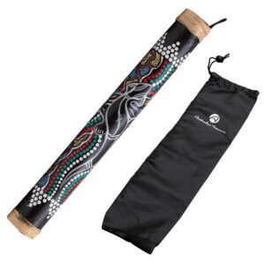 australian treasures - rainstick 40cm painted