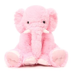 toys studio 19.6 inch stuffed elephant animal soft giant elephant plush gift for girls, boys (pink)