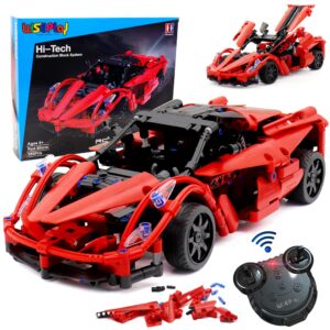 wiseplay stem projects for kids ages 8-12 year - 380pcs rc car kits to build - stem building toys for boys age 8-12 - model car kits to build for kids 9-12 - great building rc car gift for your kids