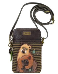 chala handbags bears cellphone crossbody handbag - bear lover