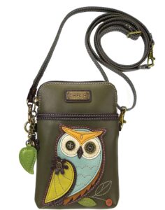 chala handbags owl gen a cellphone crossbody handbag - convertible strap