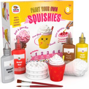 doodle hog food squishies kit | squishy maker crafts for girls ages 8 | paint your own squishies kit | squishy painting kit | arts and crafts for kids ages 8-12 | squishy gifts for girls art, boys