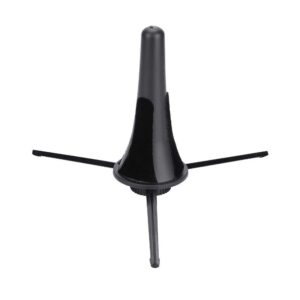 liyafy portable clarinet stand holder metal tripod holder stand foldable support 3-leg stand wind instrument accessory black