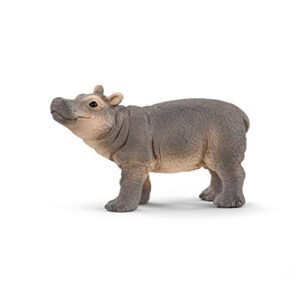 schleich wild life, realistic safari toys for boys and girls ages 3 and above, baby hippo toy figure