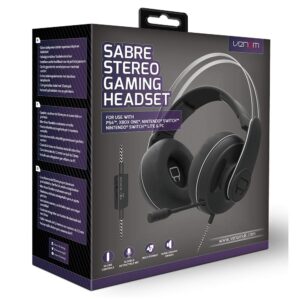 venom sabre universal stereo gaming headset (ps4 / xbox one / switch / pc / mac) (ps4)