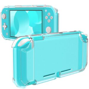 moko cover compatible with nintendo switch lite, protective clear grip case tpu shockproof durable frosted shell compatible with nintendo switch lite console - clear