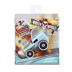 mga entertainment wreck royale exploding crashing ricky rodder race car with 4 mix 'n match explosive parts, multicolor (565710)