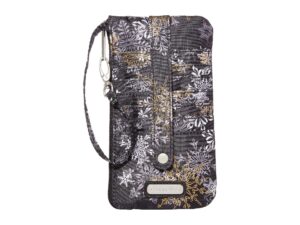 baggallini womens phone wristlet mini, frosted black, one size us