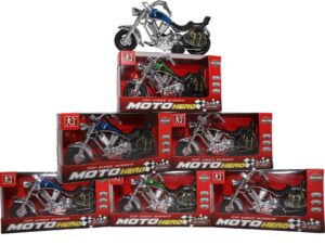 pull-back motorcycle toys for boys & girls | fast and fun motorbike toy party favors (6 pack)