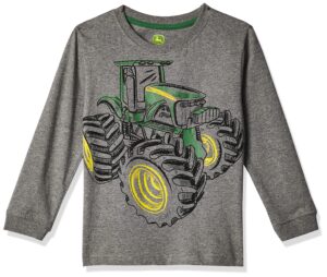 john deere boys tee t shirt, medium heather grey, 4-5t us