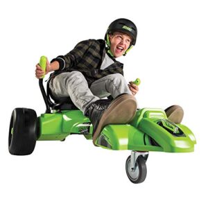 huffy green machine vortex 12v battery powered ride on, ideal for ages 8+, easy to operate, adjustable frame, endless fun, balanced spins and wheelies, 8 mph, max weight 150 pounds