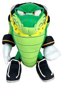 ge animation great eastern ge-52633 sonic the hedgehog vector the crocodile stuffed plush, 13"