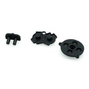 partegg custom conductive silicone rubber button pad contacts kit a b d-pad start select for game boy advance (gba) black