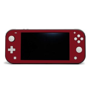 mightyskins skin compatible with nintendo switch lite - solid burgundy | protective, durable, and unique vinyl decal wrap cover | easy to apply, remove, and change styles | made in the usa