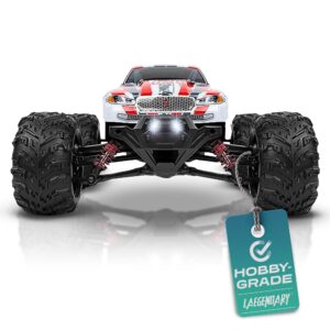 laegendary remote control car, hobby grade rc car 1:16 scale brushed motor with two batteries, 4x4 off-road waterproof rc truck, fast rc cars for adults, rc cars, remote control truck