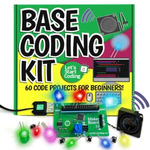 base kit computer coding game for kids 8-12+ and teens to learn code & electronics. great stem gift for boys & girls for real c++ coding with over 60 projects included.