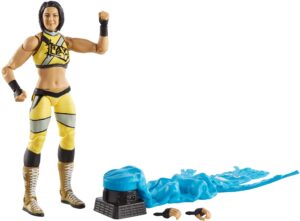 wwe bayley elite series #80 deluxe action figure with realistic facial detailing, iconic ring gear & accessories