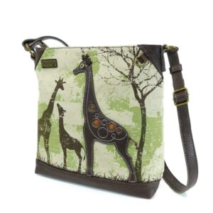 chala handbags safari giraffe canvas crossbody bag purse