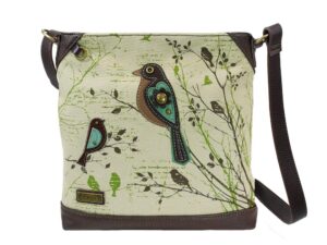 chala handbags safari bird canvas crossbody bag purse