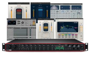 focusrite scarlett 18i20 (3rd gen) usb audio interface plus waves musicians 2 software plugin bundle