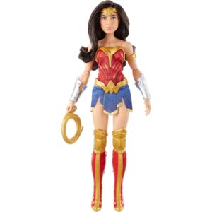 mattel wonder woman 1984 wonder woman doll (~12-in) wearing superhero fashion and accessories, with lasso, for 6 year olds and up