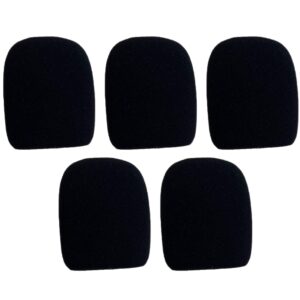 ioyoi black thick foam mic covers microphone windscreen pop filters handheld studio recording equipment live sound stage ktv (5 pcs)