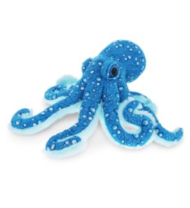 dollibu blue octopus stuffed animal - wild collection sea animal plush gift for kids, realistic plush sea critters, cute stuffed octopus sea creature toy for boys and girls - 16 inches