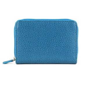 laurige small wallet, genuine leather, 4.5 x 3.375 x 0.75 inches, turquoise (g437.05)