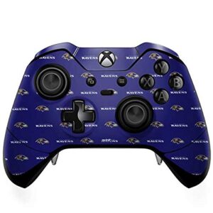 skinit decal gaming skin compatible with xbox one elite controller - officially licensed nfl baltimore ravens blitz series design