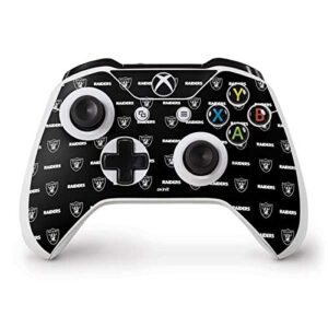 skinit decal gaming skin compatible with xbox one s controller - officially licensed nfl raiders blitz series design