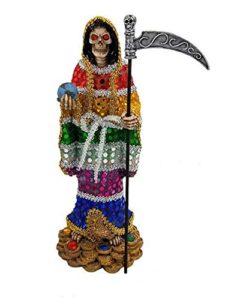 13" santa muerte statue 7 colors holy death grim reaper siete potencias figure