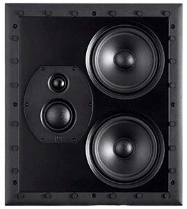 monolith thx-lcr - thx ultra certified 3-way lcr in-wall speaker, 1in silk dome tweeter, for home theater, easy install, black