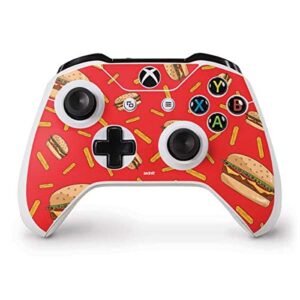 skinit decal gaming skin compatible with xbox one s controller - originally designed burgers and fries design