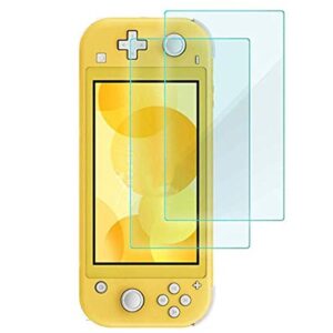 [2 pack] 9h hardness transparent glass hd clear anti-scratch screen protector for nintendo switch lite