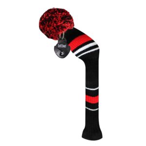 scott edward 1pcs hybrid head cover knit, for fairway wood hybrid, with rotating number tags