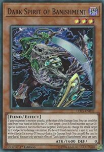 yu-gi-oh! - dark spirit of banishment - led5-en002 - super rare - 1st edition - legendary duelists: immortal destiny