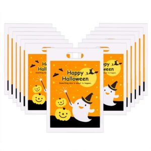 halloween trick or treat bags,50 packs plastic candy bags for party favors, snacks, decoration, children arts & crafts, event supplies