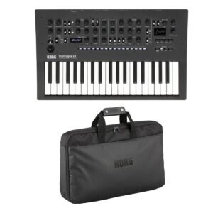 korg minilogue xd polyphonic analog synthesizer with prologue multi engine, expanded sequencer, 3x multi-effects, x/y joystick and cv ins - with korg custom case