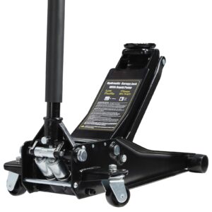 3 ton heavy duty low profile steel floor hydraulic car jack stands tool, black