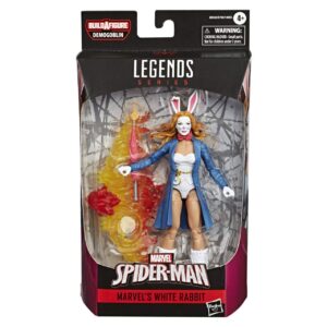 spider-man hasbro marvel legends series 6" collectible action figure marvel’s white rabbit toy, buid-a-figurepiece & accessory