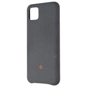 google pixel 4 xl polycarbonate case, sorta smokey gray, fabric embellishment