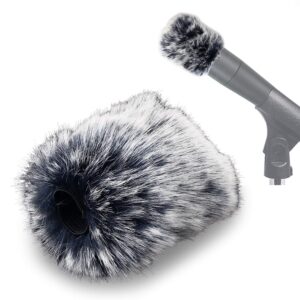 sunmon microphone furry windscreen compatible with shure a2ws,muff windshield windjammer deadcat for sm57 and 545 series